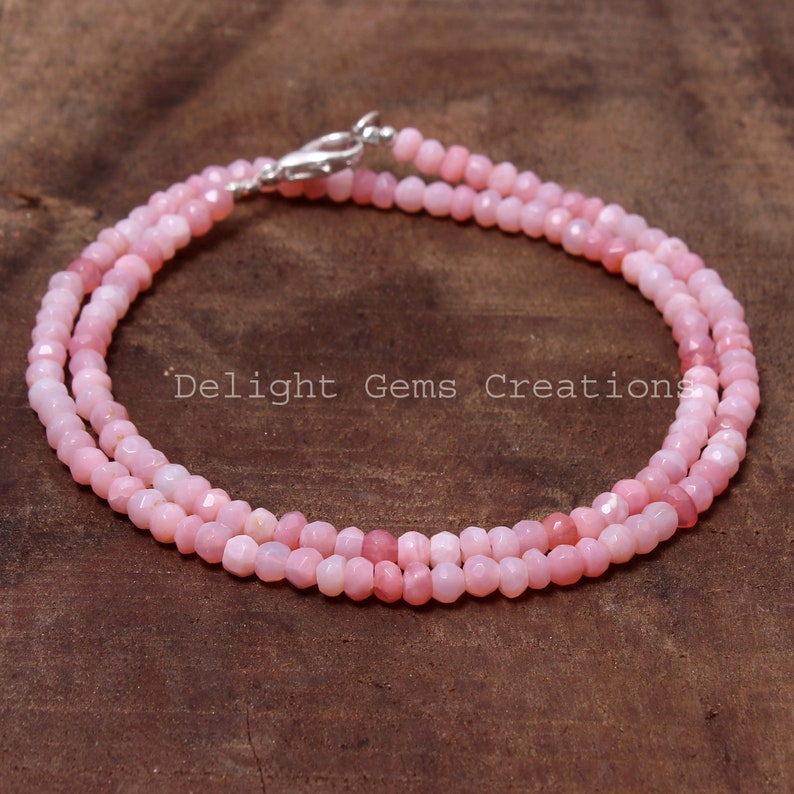 Pink Peruvian Opal Beaded Necklace 4.5mm-5mm Pink Opal - Etsy