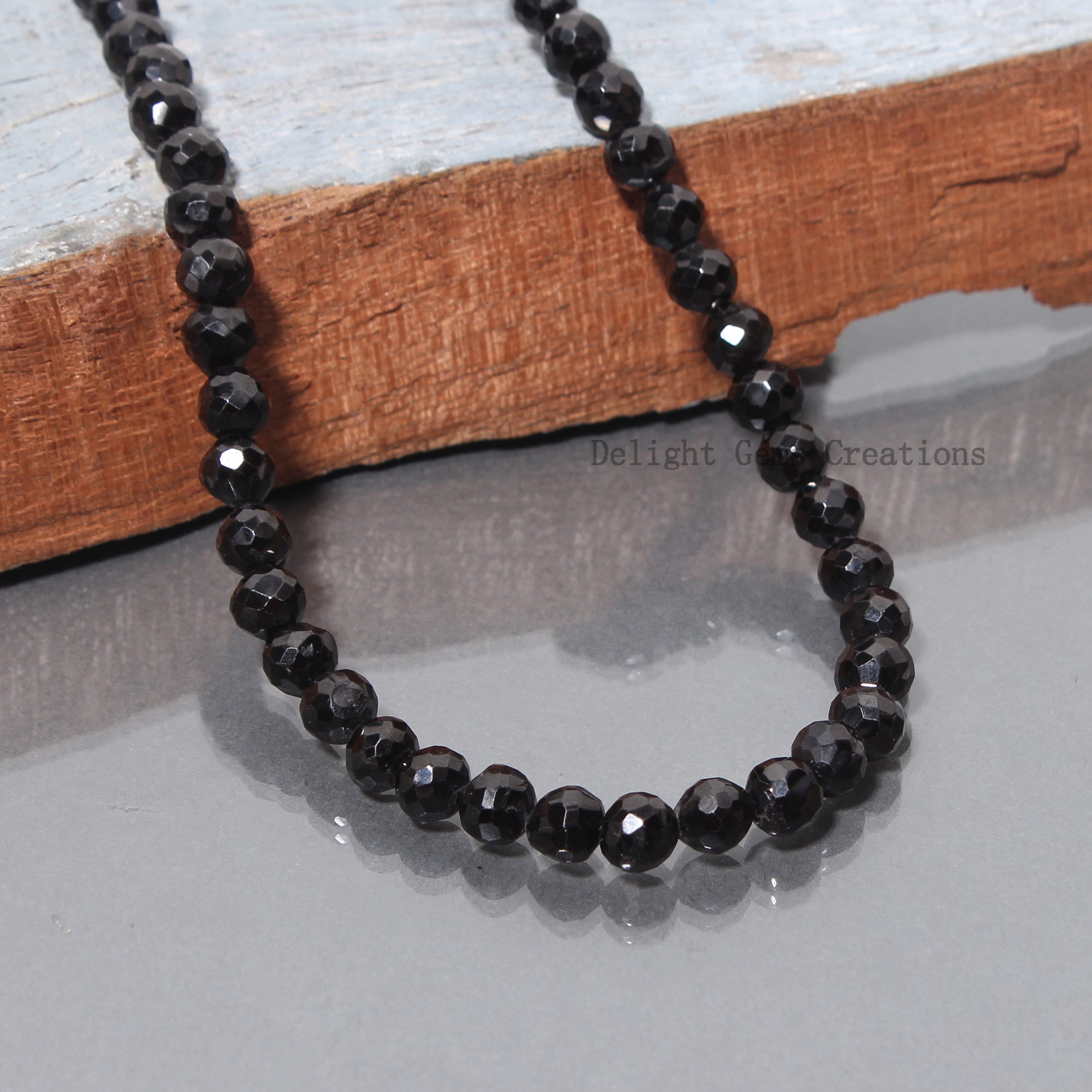 Black Spinel Necklace Black Spinel Jewelry Sterling Silver | Etsy