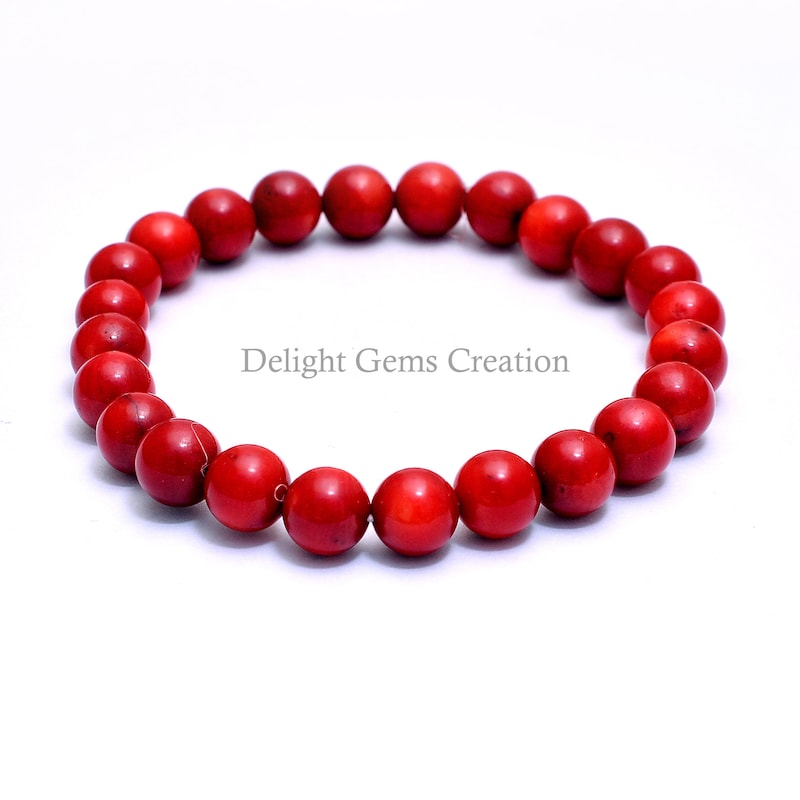 Red Beaded Bracelet - Etsy