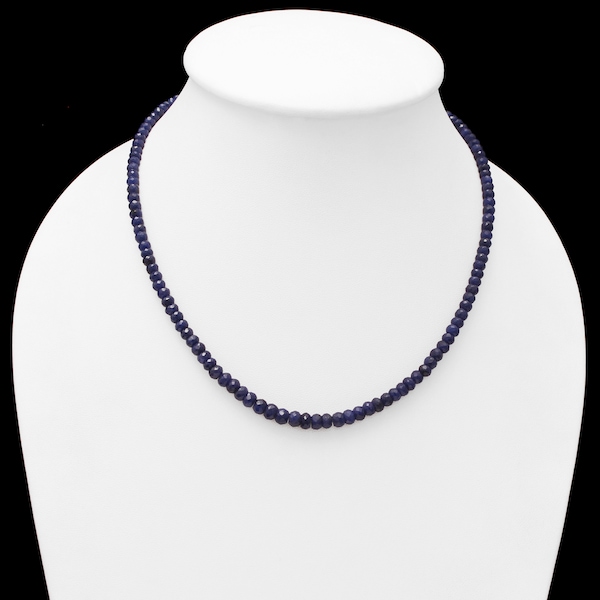 Faceted Sapphire Gemstone Necklace - Etsy Australia