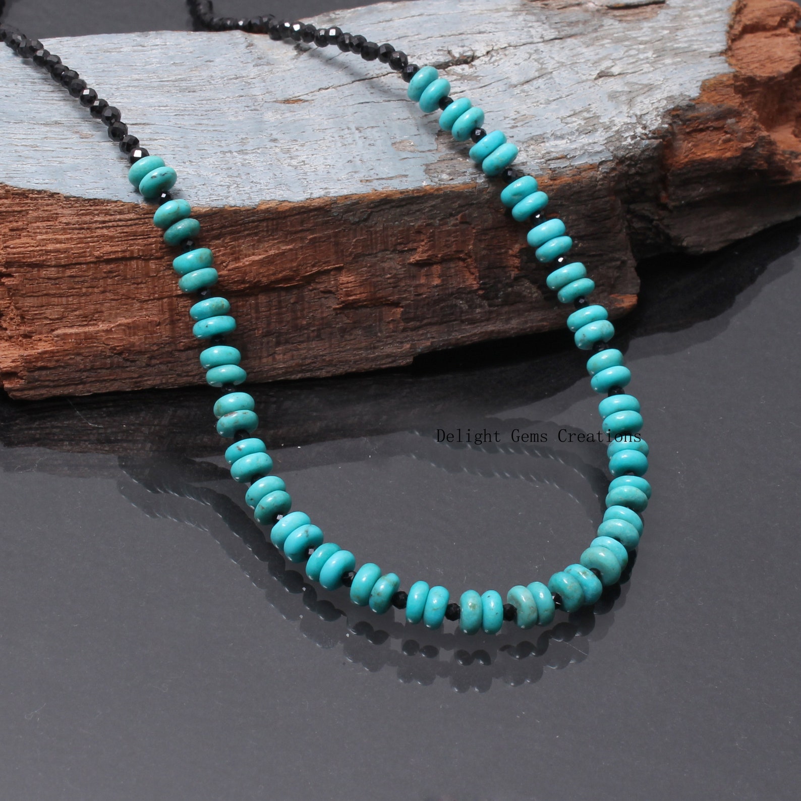 Echte turquoise kralen ketting turquoise met Spinel Multi | Etsy