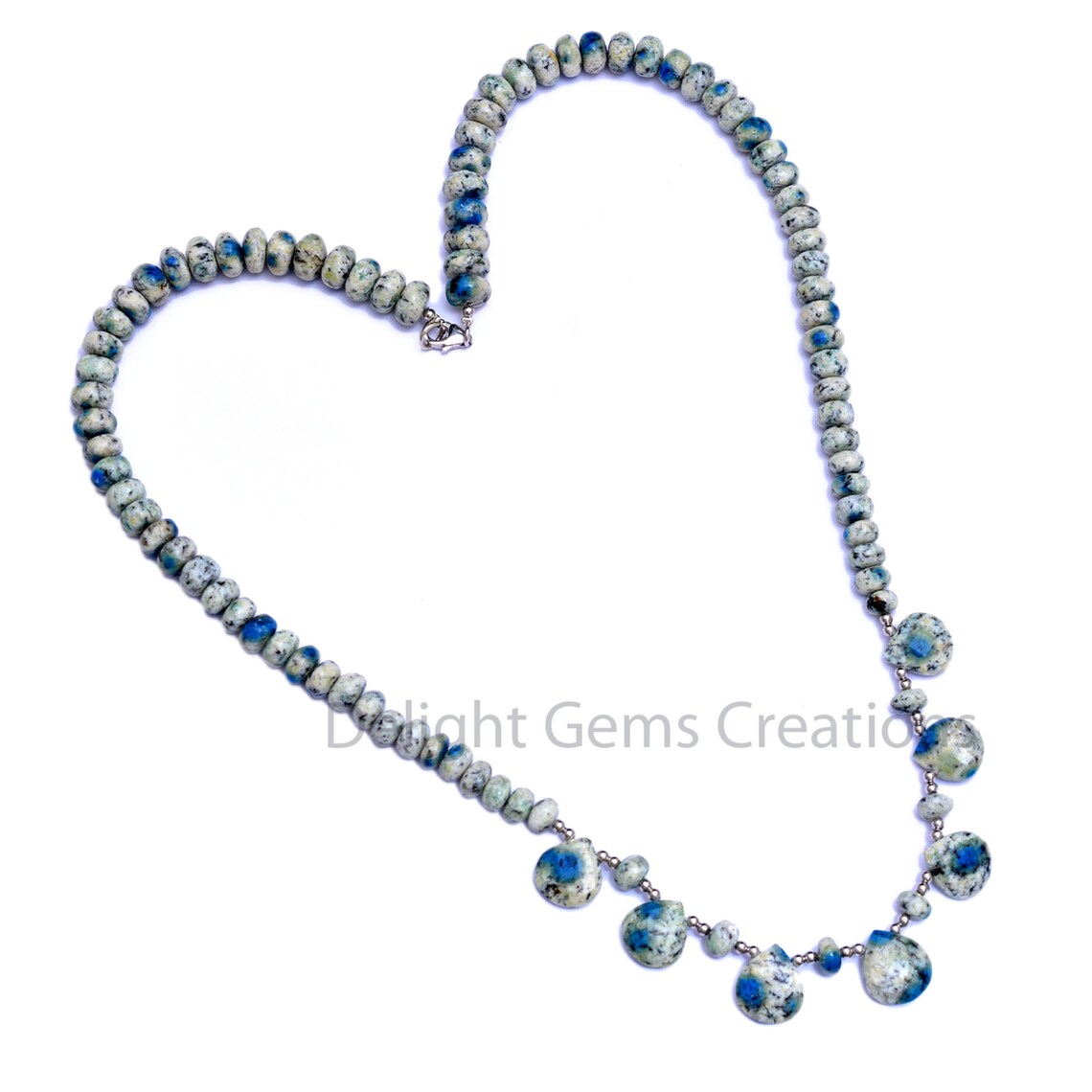 K2 Gemstone Beaded Necklace 6-9mm K2 Smooth Roundel Beads - Etsy