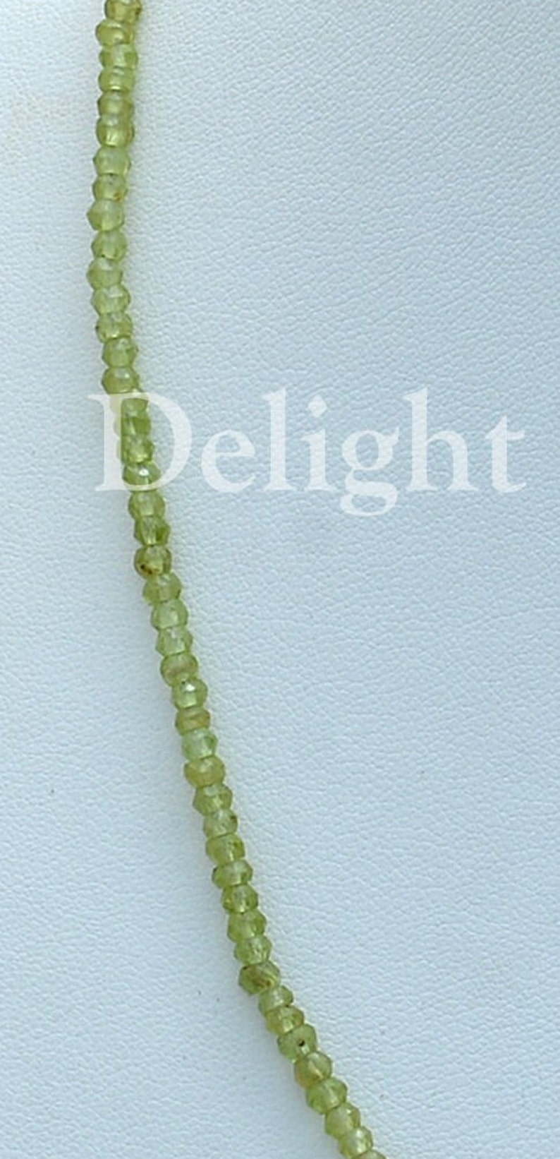 Green Peridot Gemstone Beads Necklace, Faceted Rondelle Jewelry - Etsy