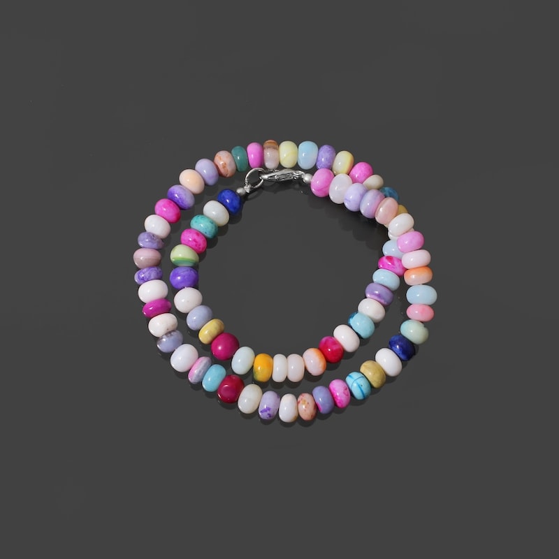 Color Bead Necklace - Etsy