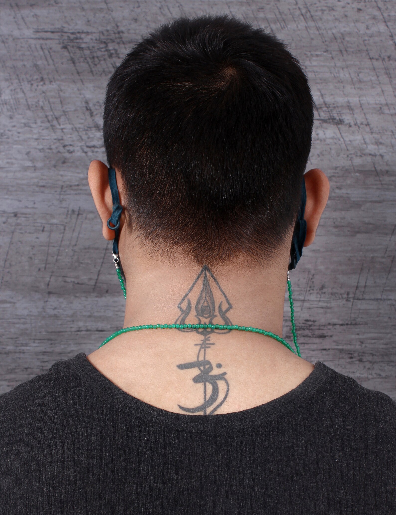 Gemstone Mask Holder Beaded Mask Holder Green Onyx Mask | Etsy