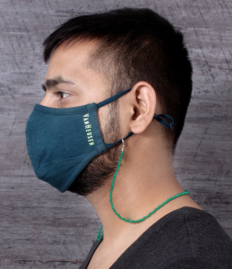 Gemstone Mask Holder Beaded Mask Holder Green Onyx Mask | Etsy