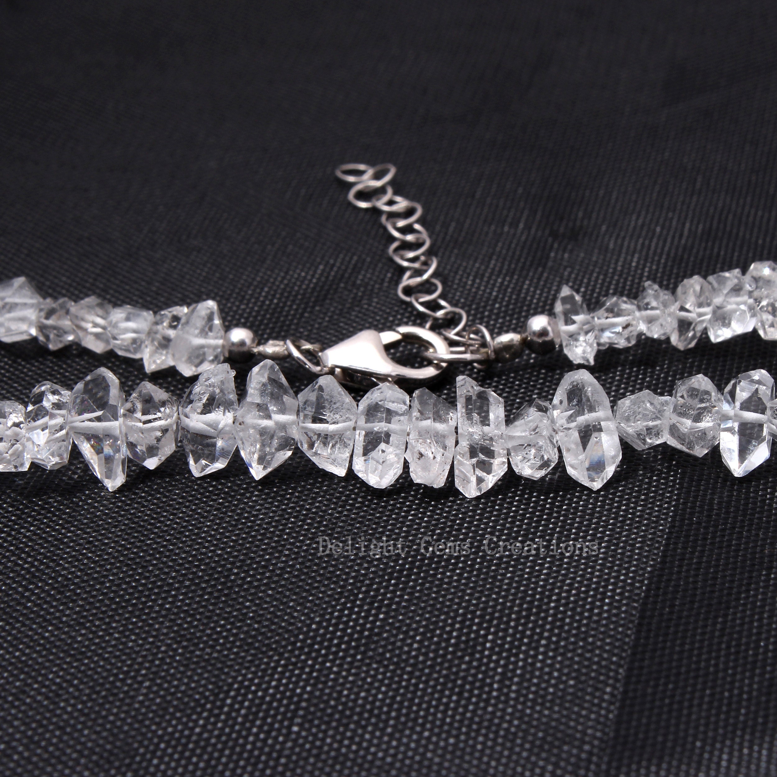 Herkimer Diamond Necklace Herkimer Diamond Nuggets Beads - Etsy