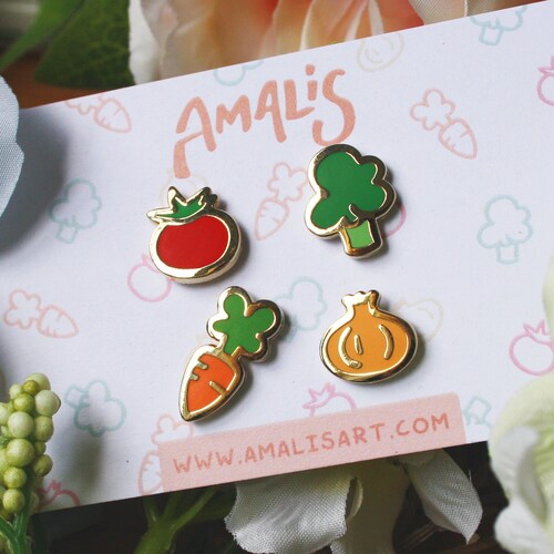Mini Carrot Hard Enamel Pins Mini Board Filler Pin Accent - Etsy