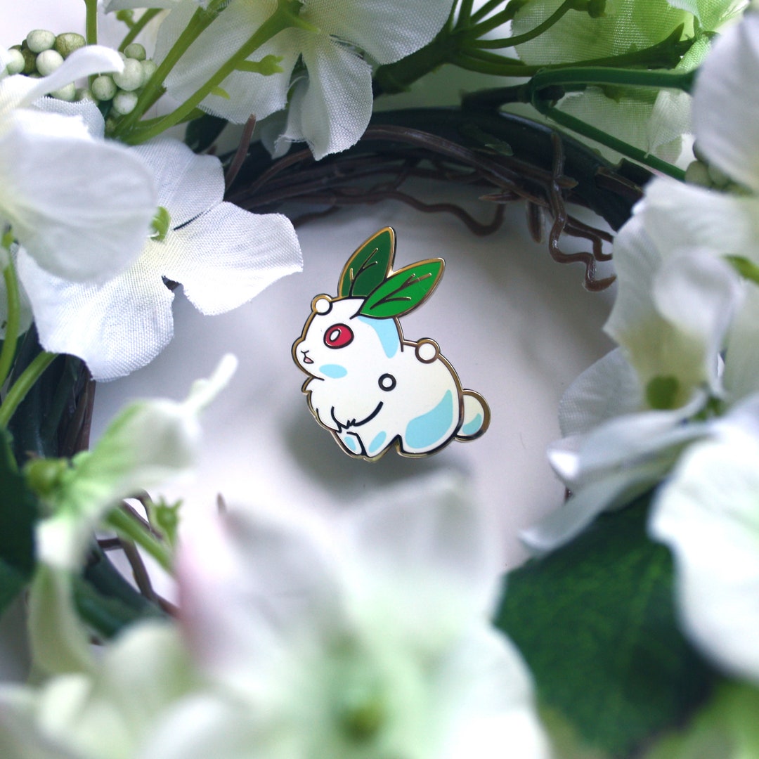 Snow Bunny Enamel Pin - Etsy