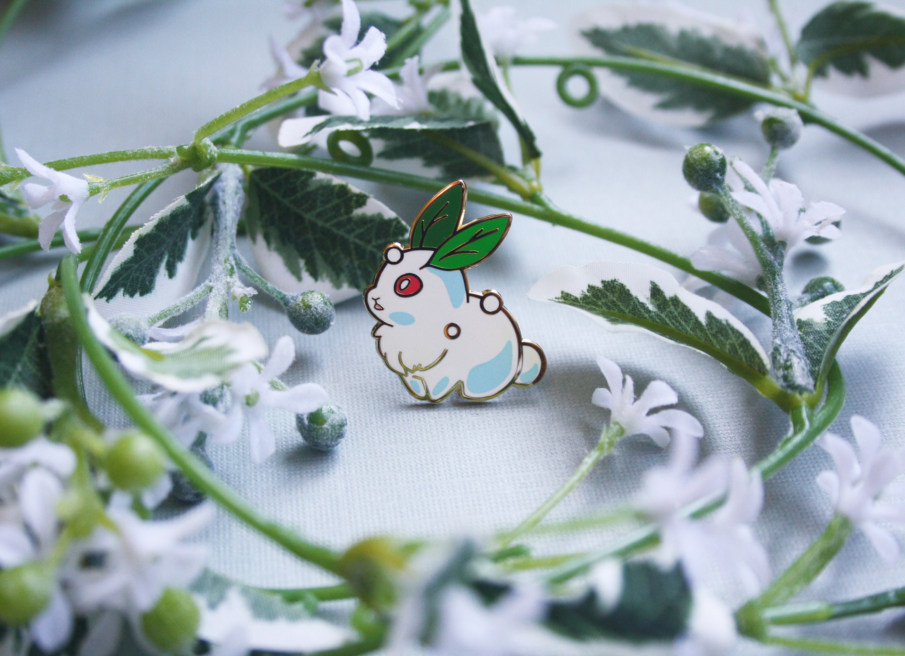 Snow Bunny Enamel Pin - Etsy