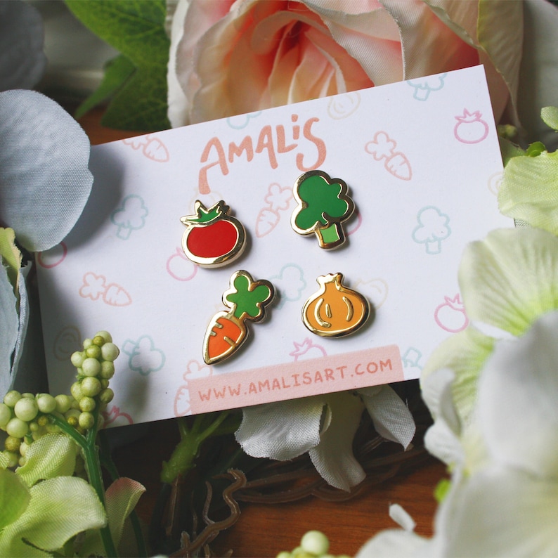 Mini Vegetable Pins - Etsy