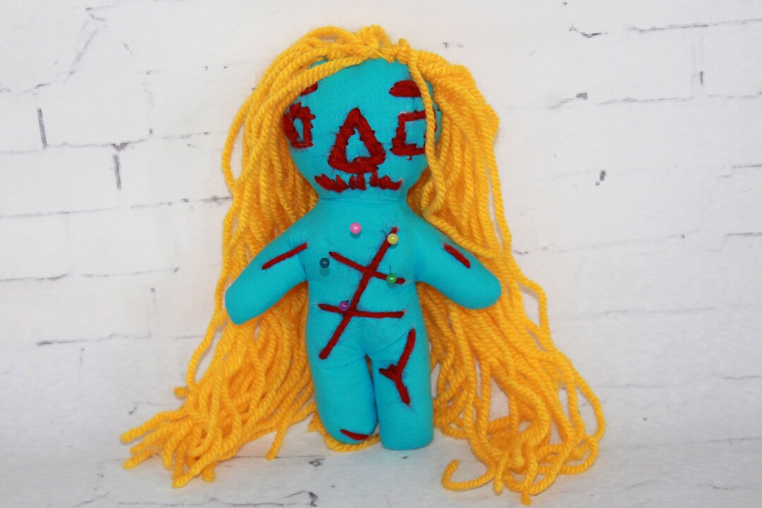 Blue Gift Voodoo Doll Girl Goth Doll - Etsy