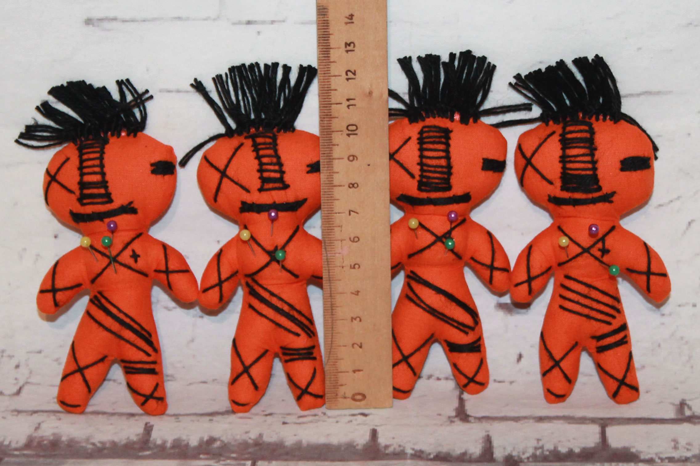 4 Voodoo Doll With Pins Cute Voodoo Doll Gothic Gift Zombie - Etsy