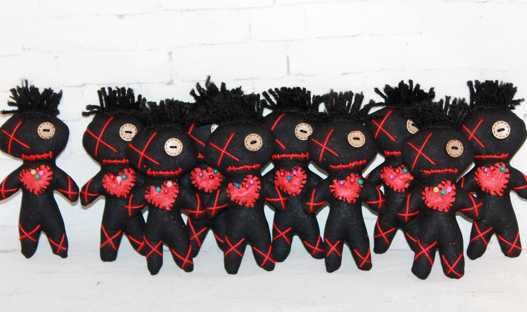 10 Voodoo Dolls Black Party Favor Gift - Etsy