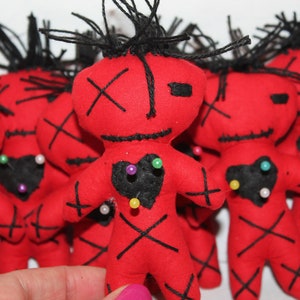 10 Voodoo Dolls Set Red Voodoo Tag - Etsy