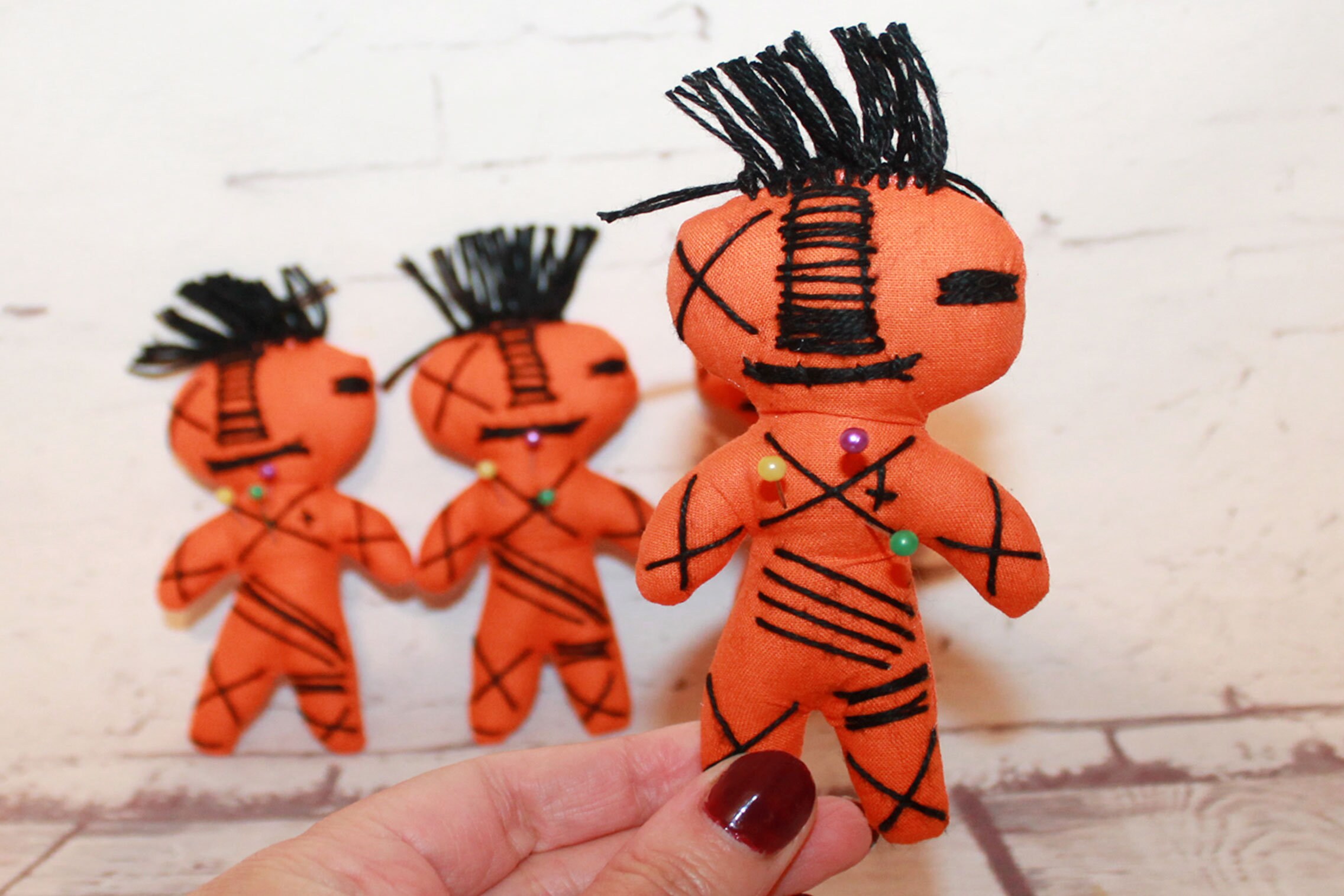 4 Voodoo Doll With Pins Cute Voodoo Doll Gothic Gift Zombie - Etsy