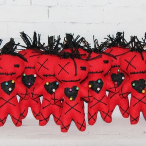 10 Voodoo Dolls Set Red Voodoo Tag - Etsy