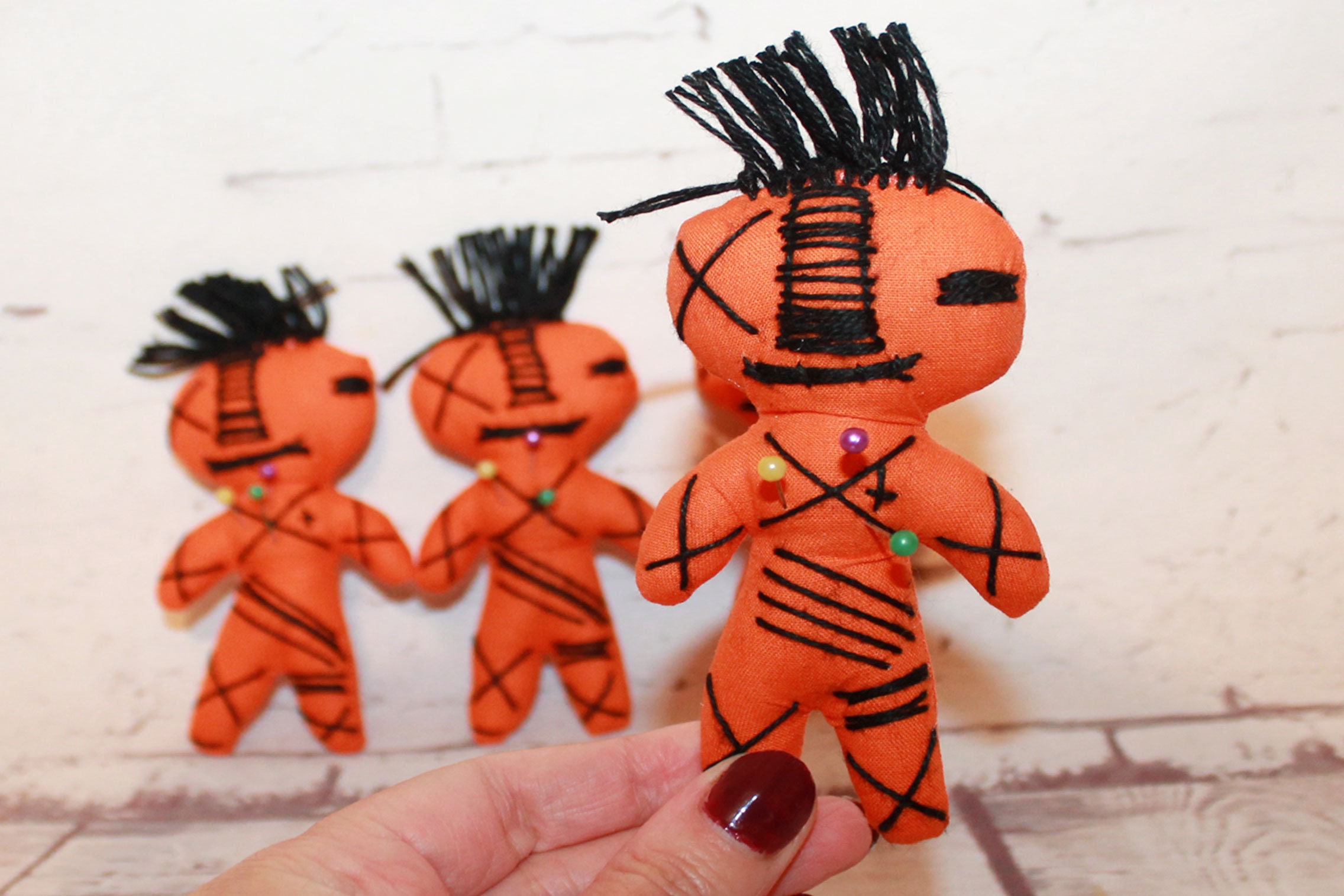 4 Voodoo Doll With Pins Cute Voodoo Doll Gothic Gift Zombie - Etsy
