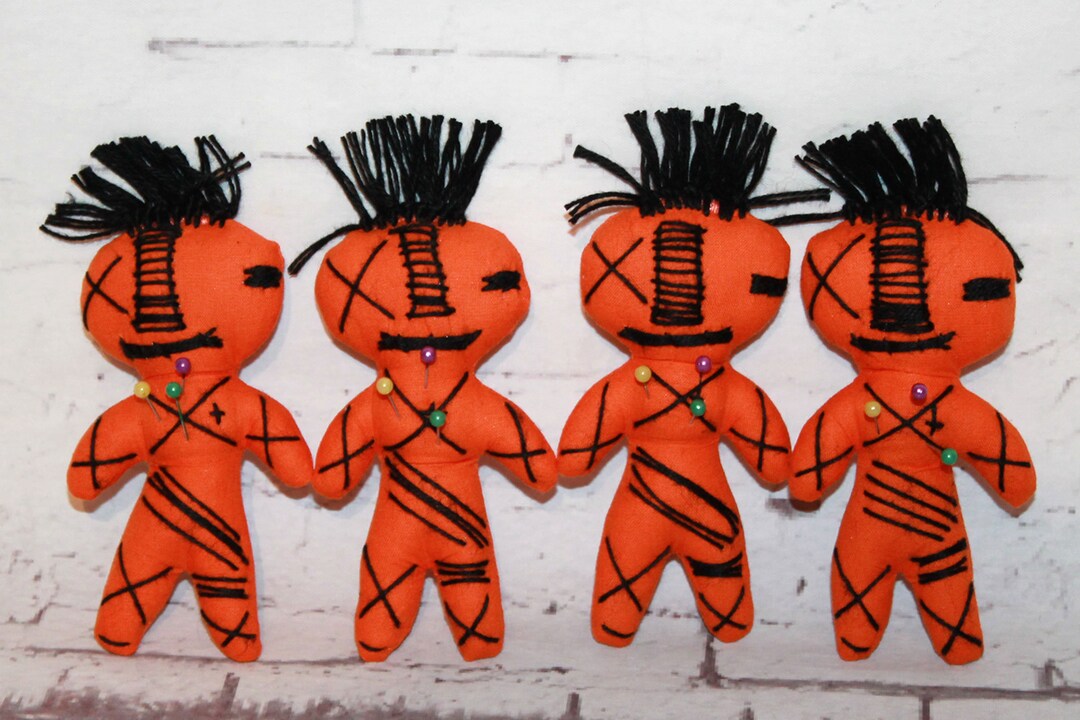 4 Voodoo Doll With Pins Cute Voodoo Doll Gothic Gift Zombie Voodoo Doll ...