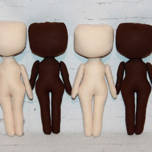 4 Doll Body Beige and Dark Chocalate Doll Body - Etsy