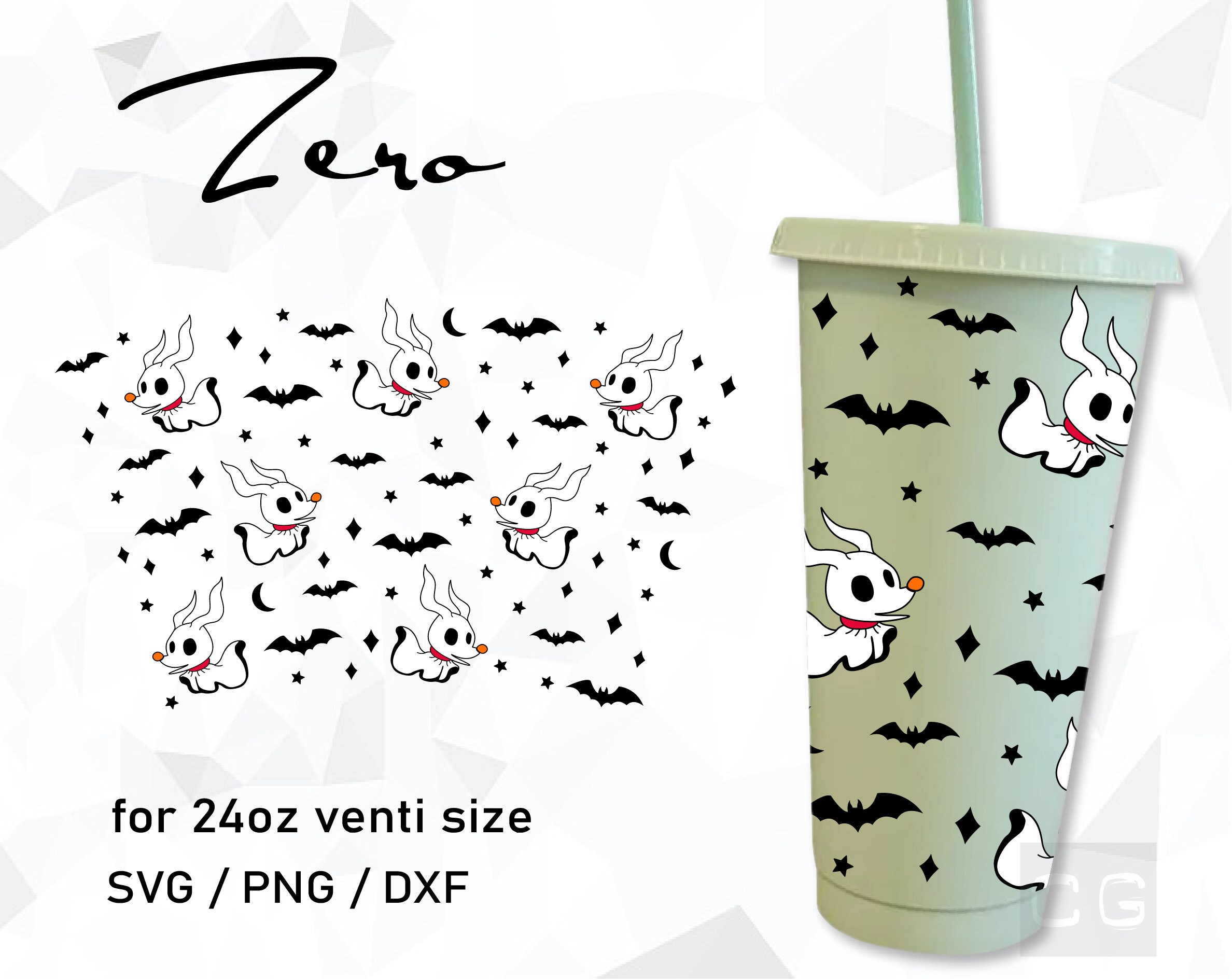 Jack Skellington's Dog Zero Svg for 24oz Venti Cold Cup - Etsy UK