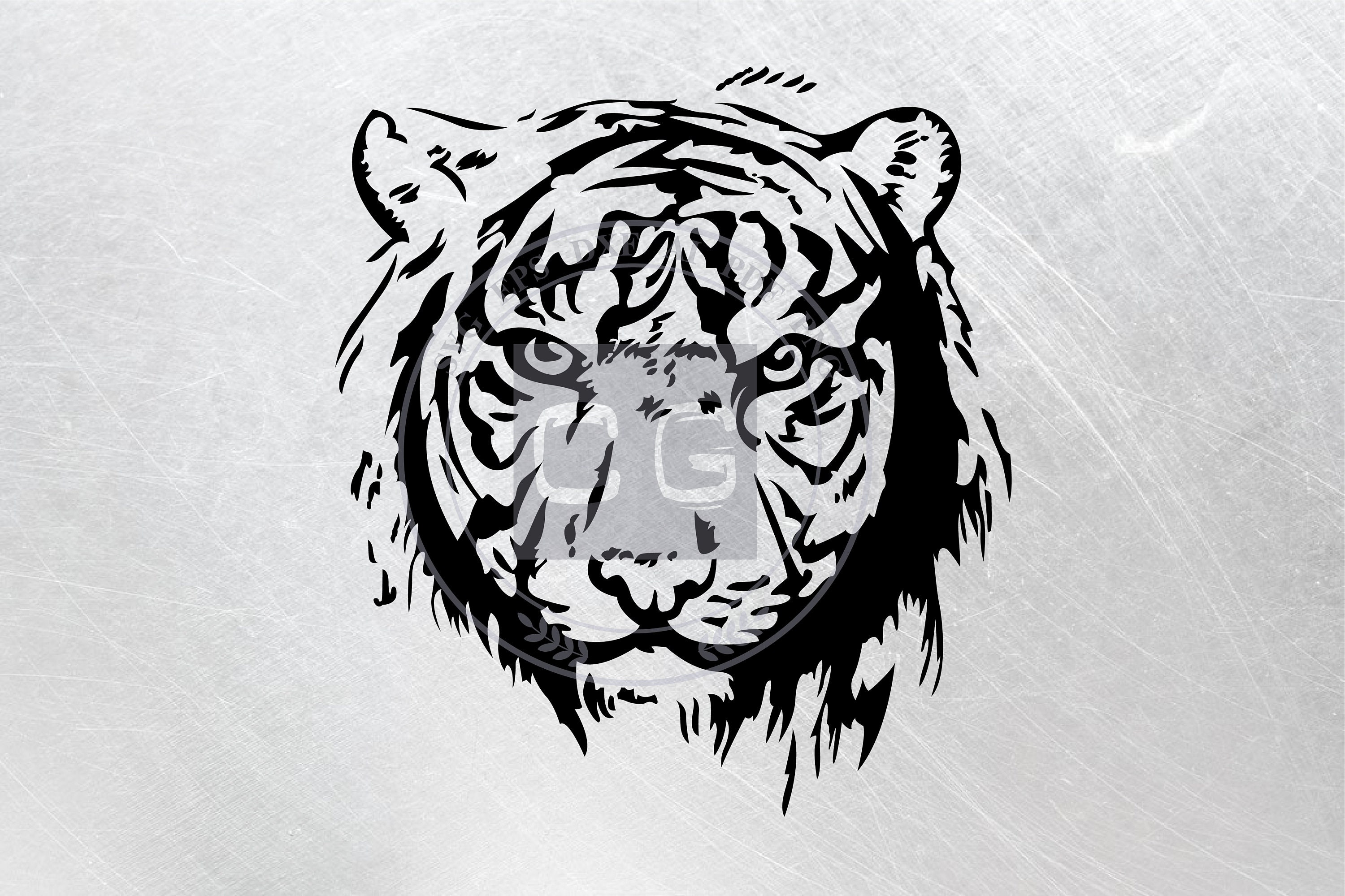 Tiger head svg png eps digital download animal vector image | Etsy