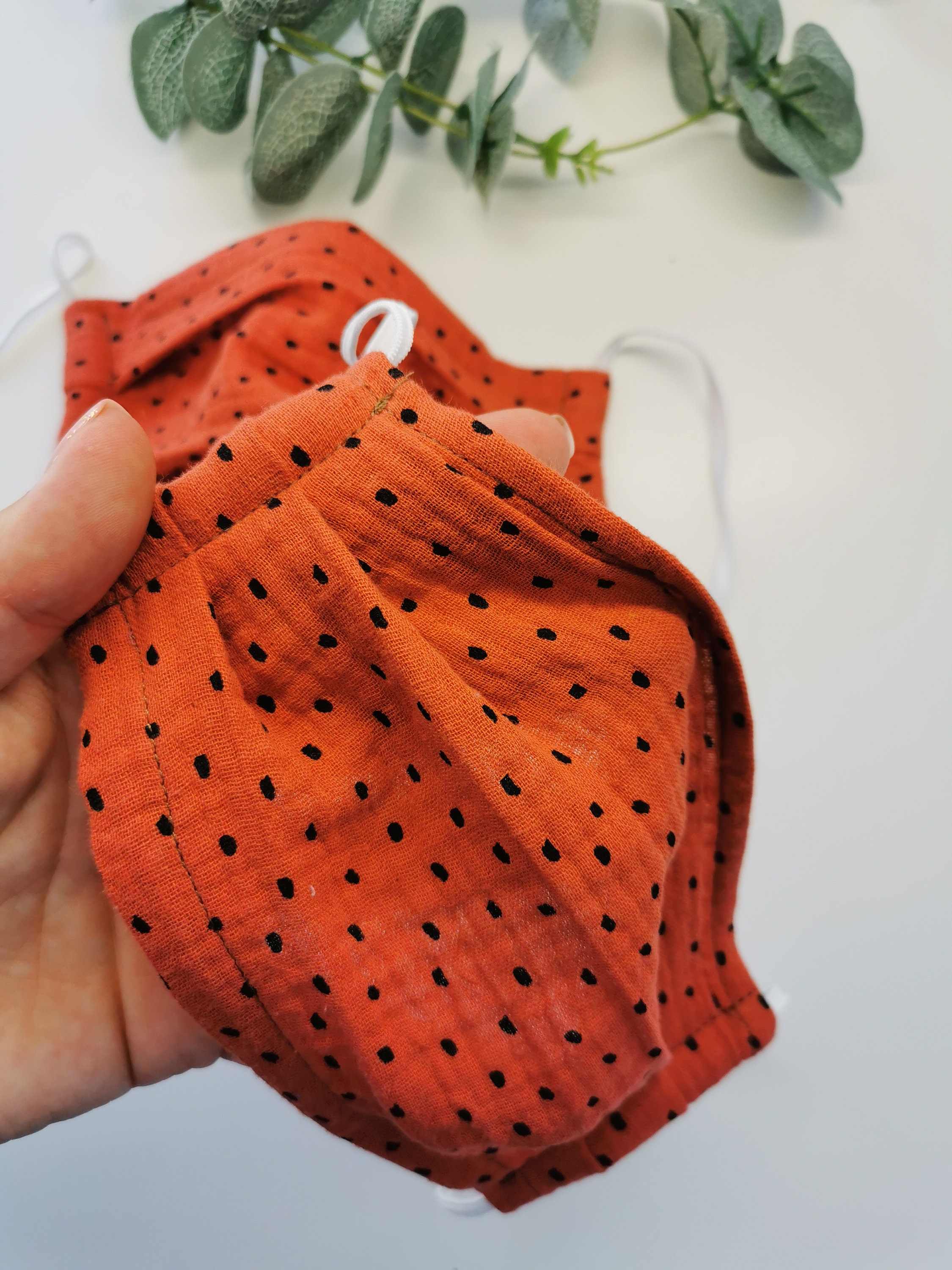 Black one layer face mask muslin Double gauze face mask adult | Etsy