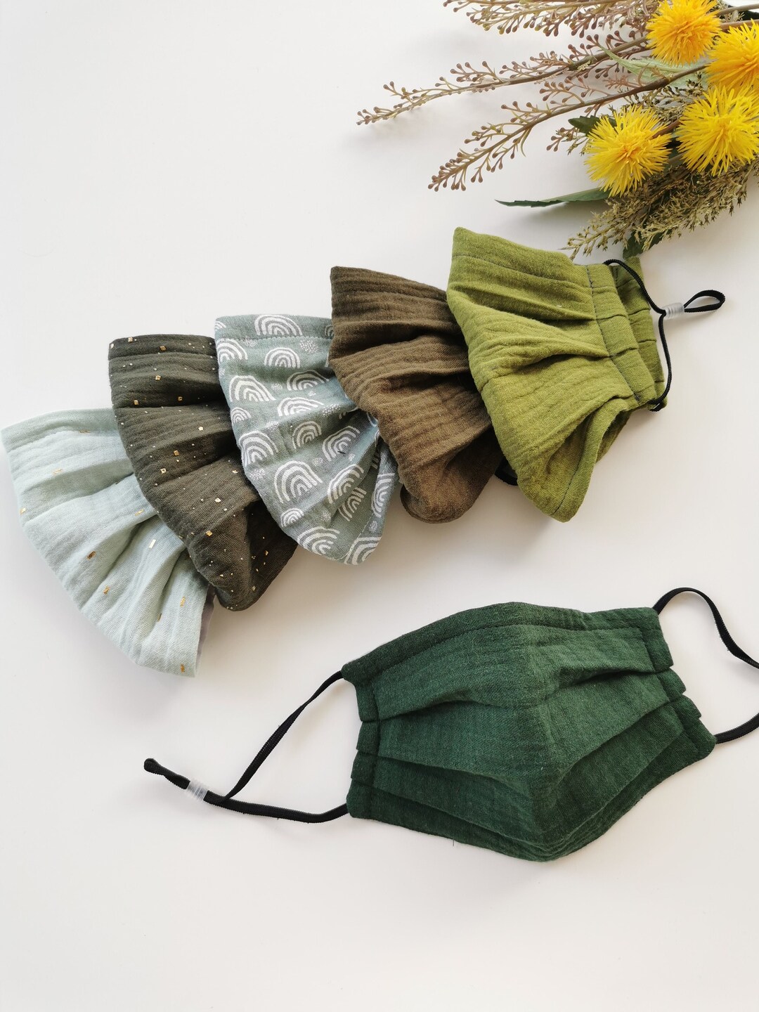 Single Layer Mask, Muslin One Layer Face Mask, Breathable Autumn Mask ...