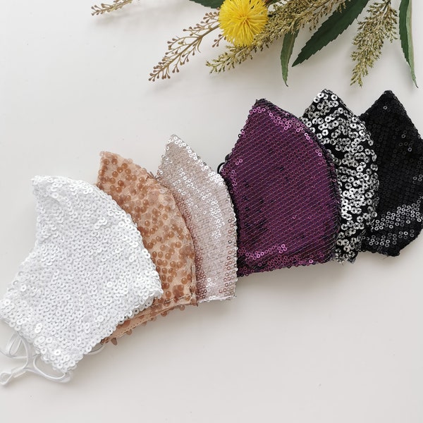 Sequin Face Mask - Etsy
