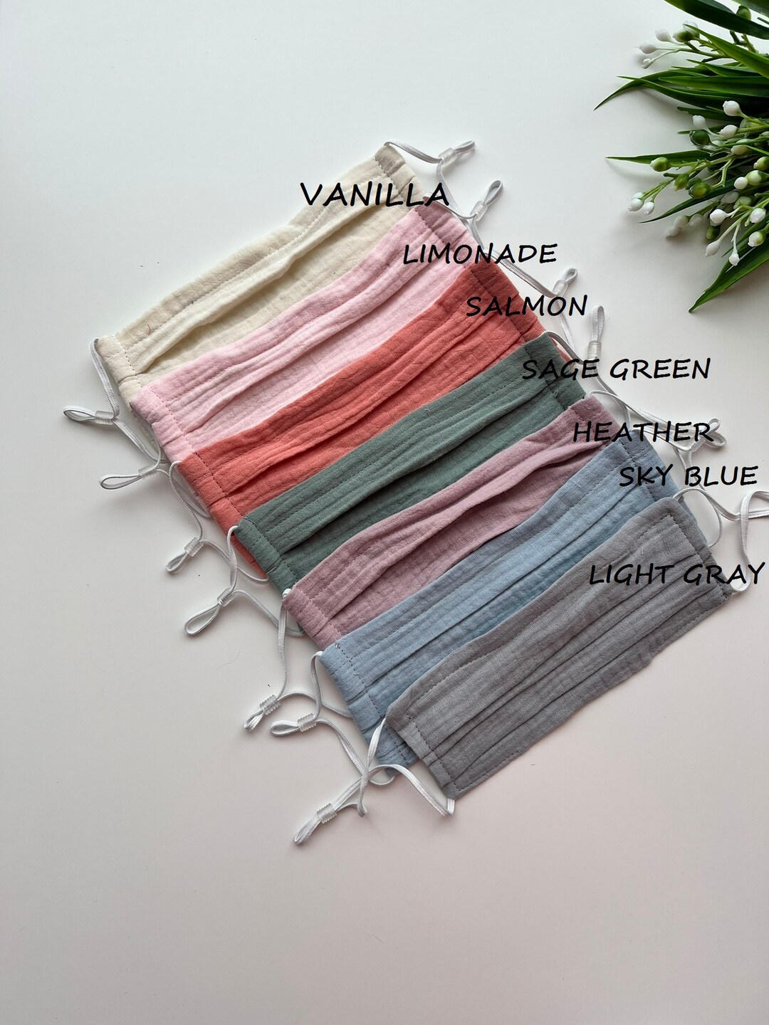 Organic Muslin Cotton Face Mask, Single Layer Mask, Extra Thin Mask for ...