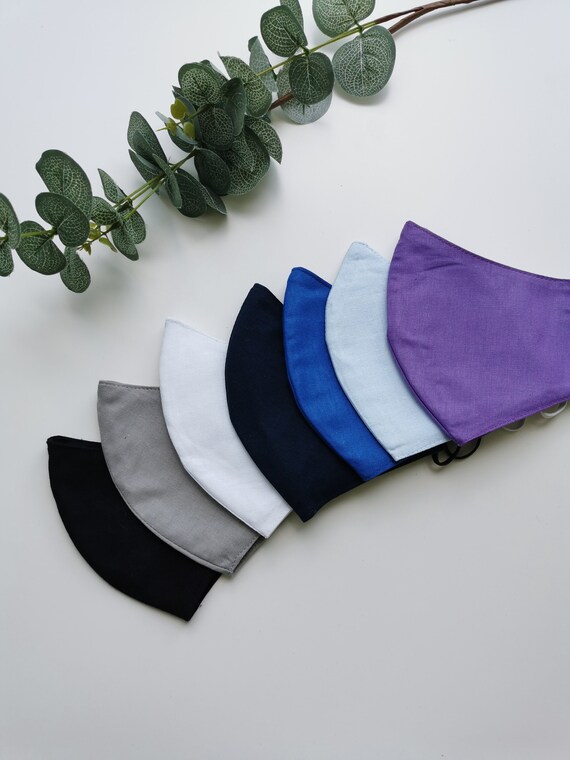 Solid single layer face mask One layer mask Organic cotton | Etsy