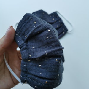 One Layer Muslin Face Masks, Single Layer Gray, Floral, GOLD Face Masks ...