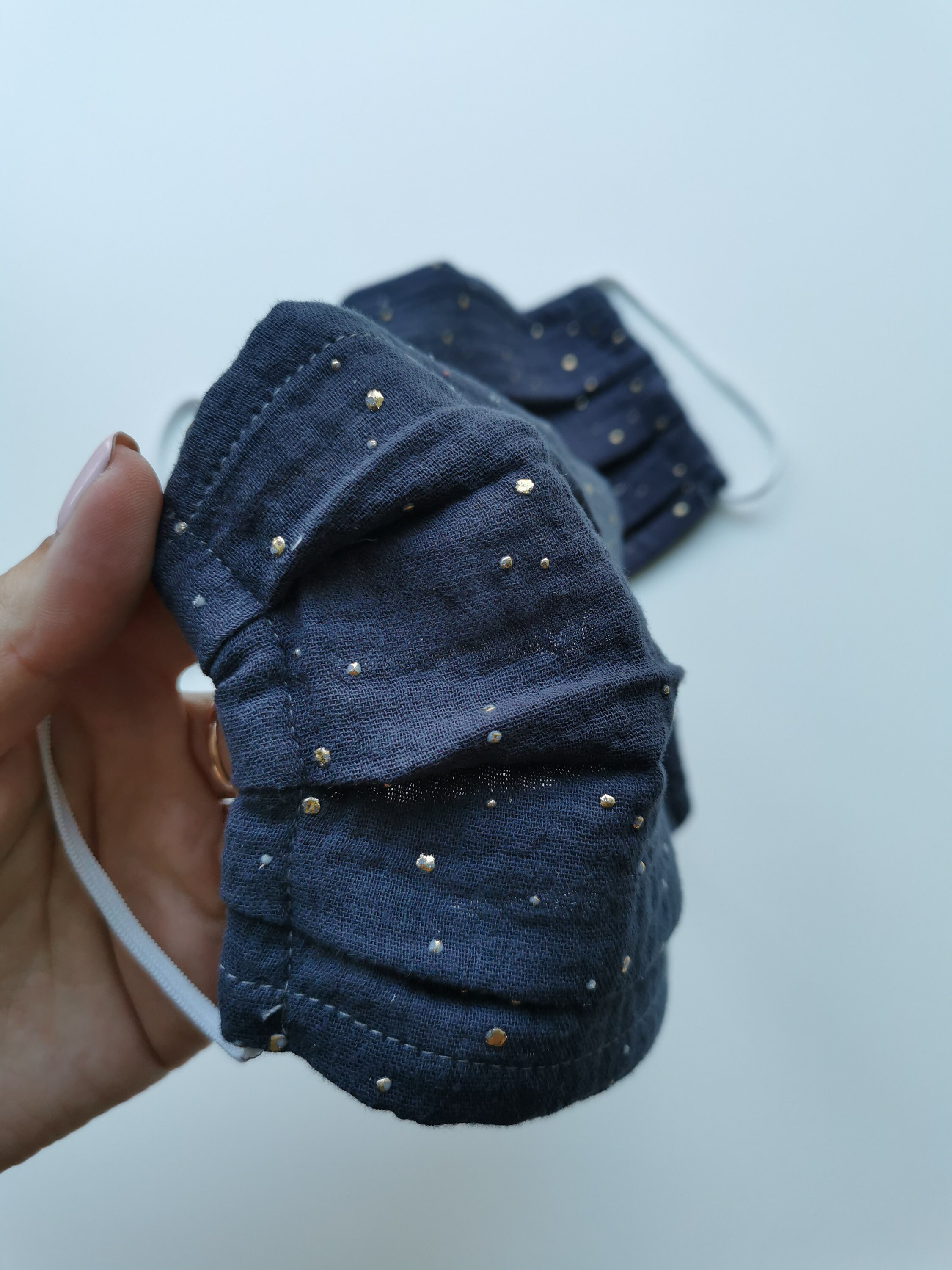 One Layer Muslin Face Masks, Single Layer Gray, Floral, GOLD Face Masks ...