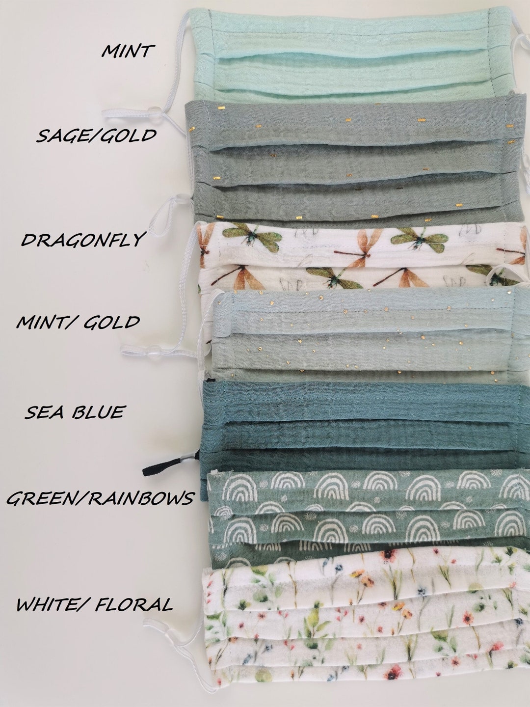 Single Layer Mask, Muslin One Layer Face Mask Breathable Summer Mask ...