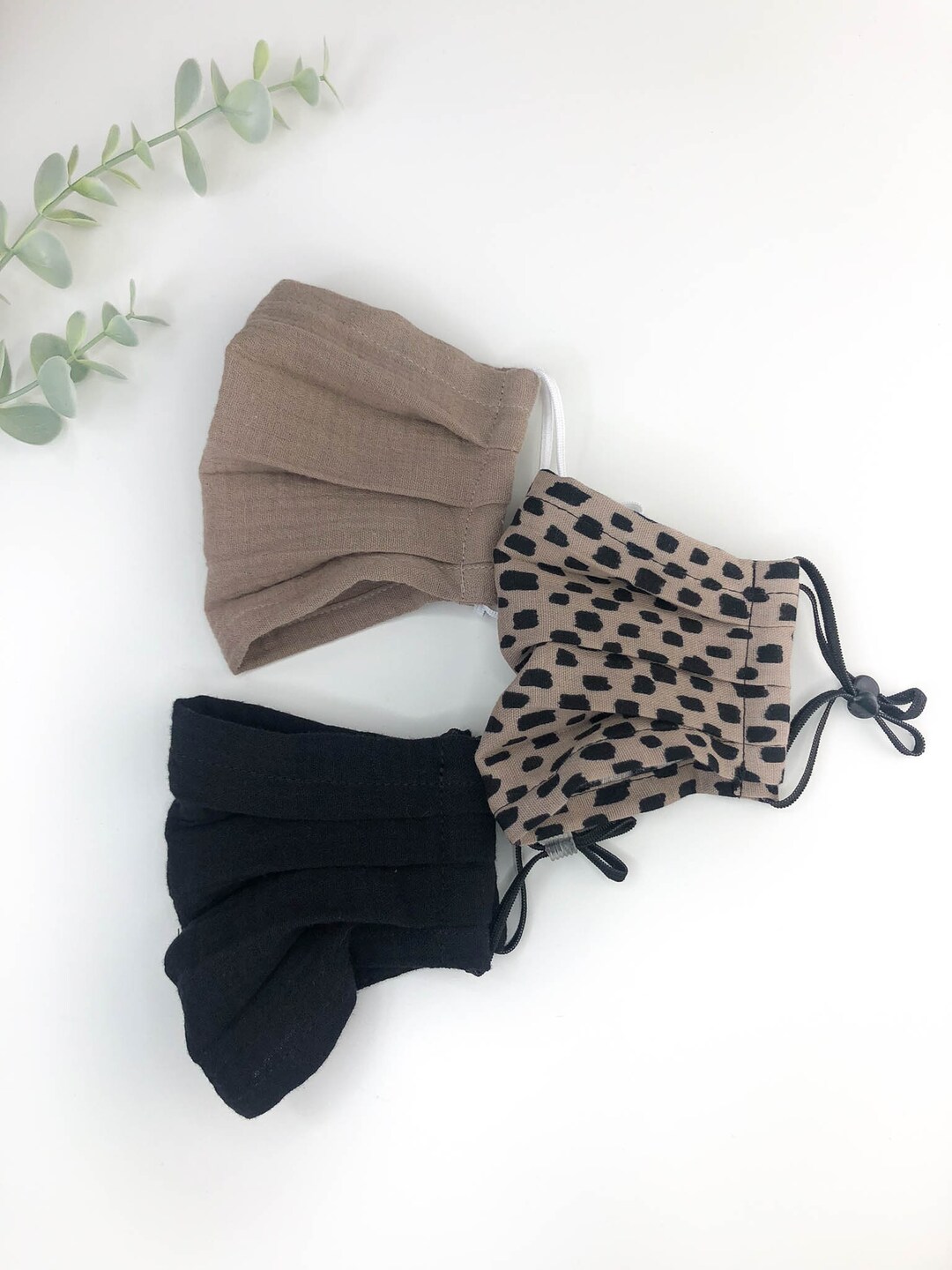 Beige Organic Muslin Double Gauze Single Layer Face Mask for Adults ...