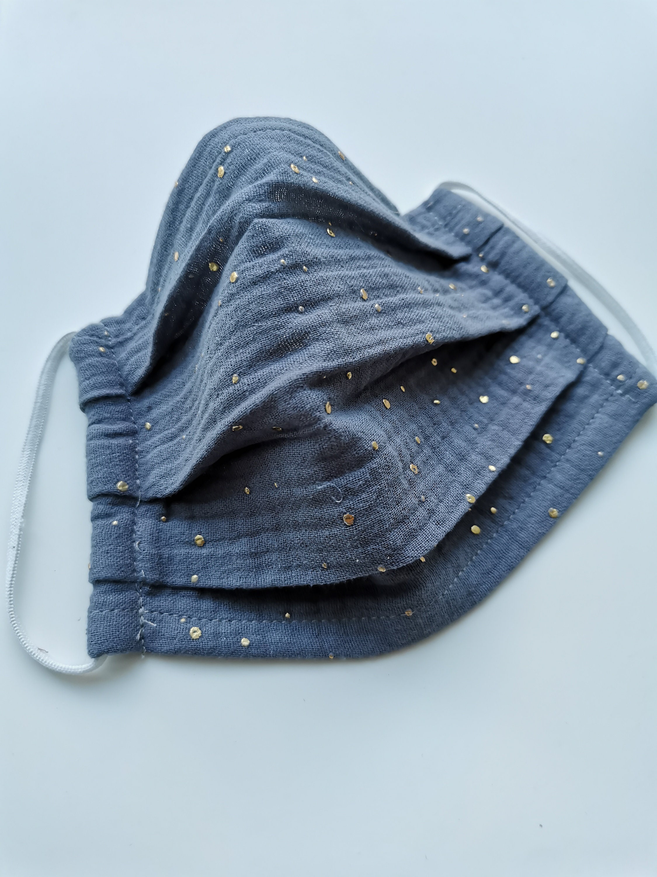 One Layer Muslin Face Masks, Single Layer Gray, Floral, GOLD Face Masks ...