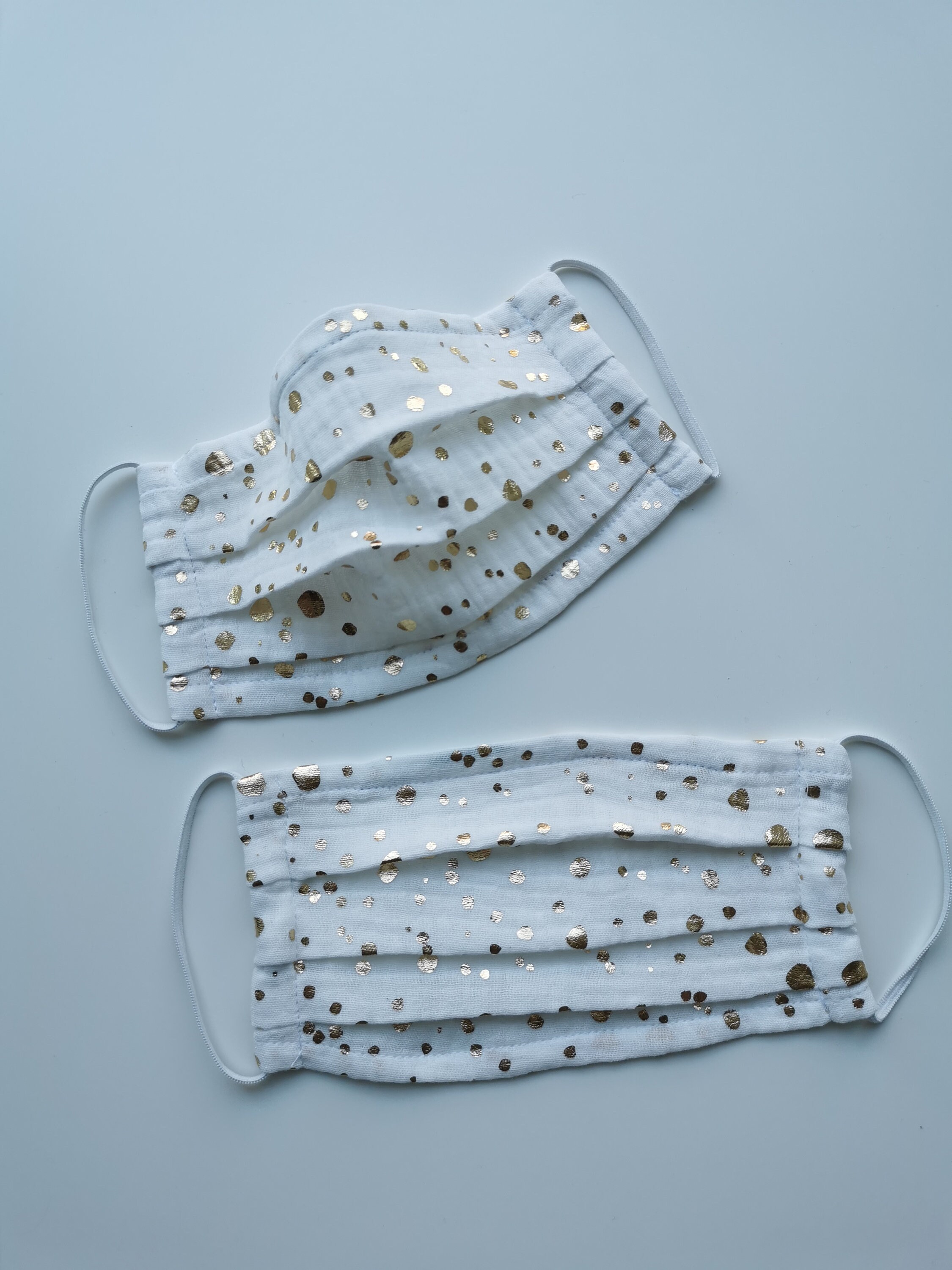 One Layer Muslin Face Masks, Single Layer Gray, Floral, GOLD Face Masks ...