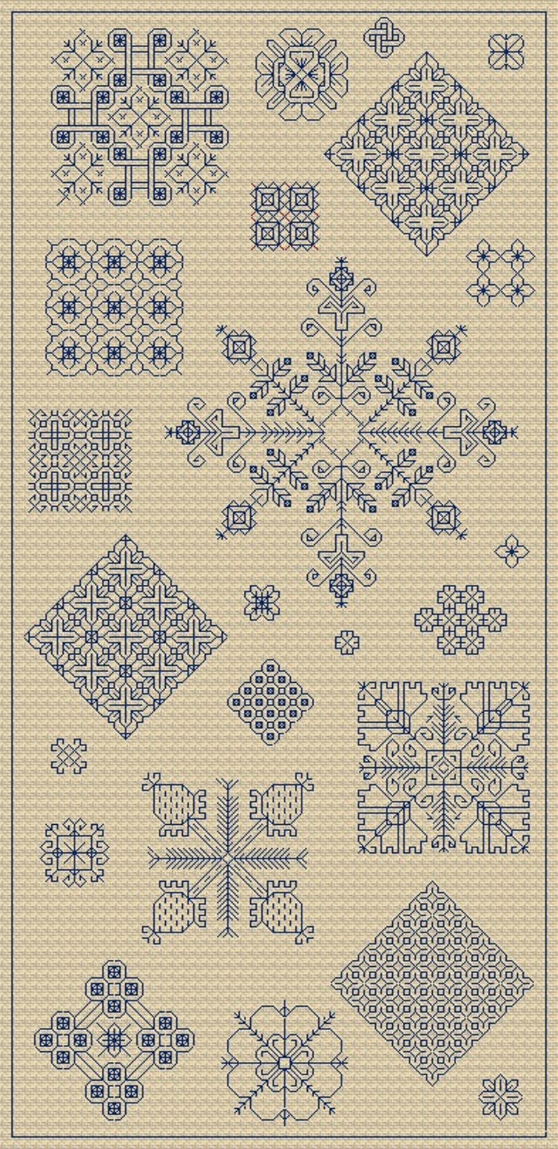 Blackwork Provides Full Colour Charts and Instructions to Sew ...