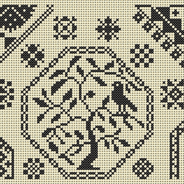 Cross Stitch Verse and Bands of Borders Sampler Chart/pattern - Etsy