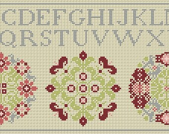 Quaker Cross Stitch Sampler Chart/pattern PDF Using Original Quaker ...