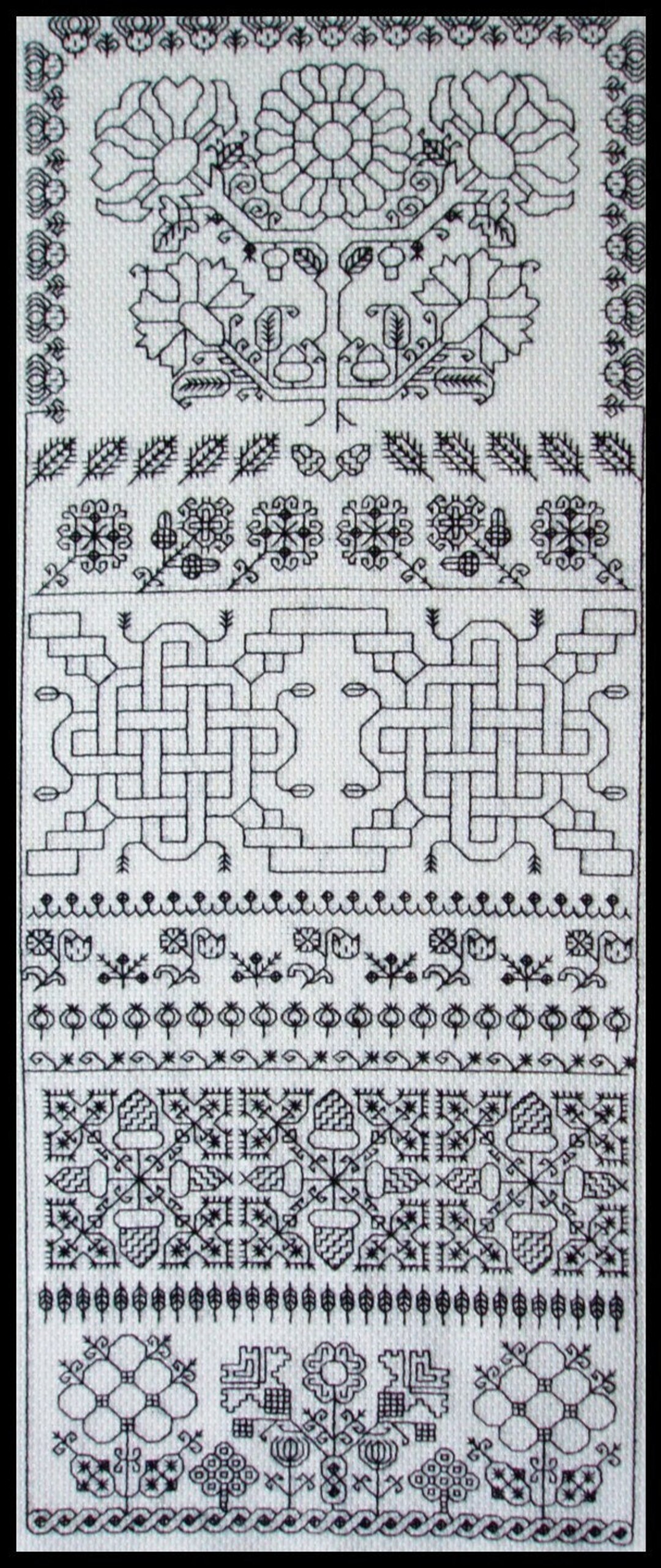 Blackwork Sampler Pattern/chart Using Original 16th Century Onwards ...
