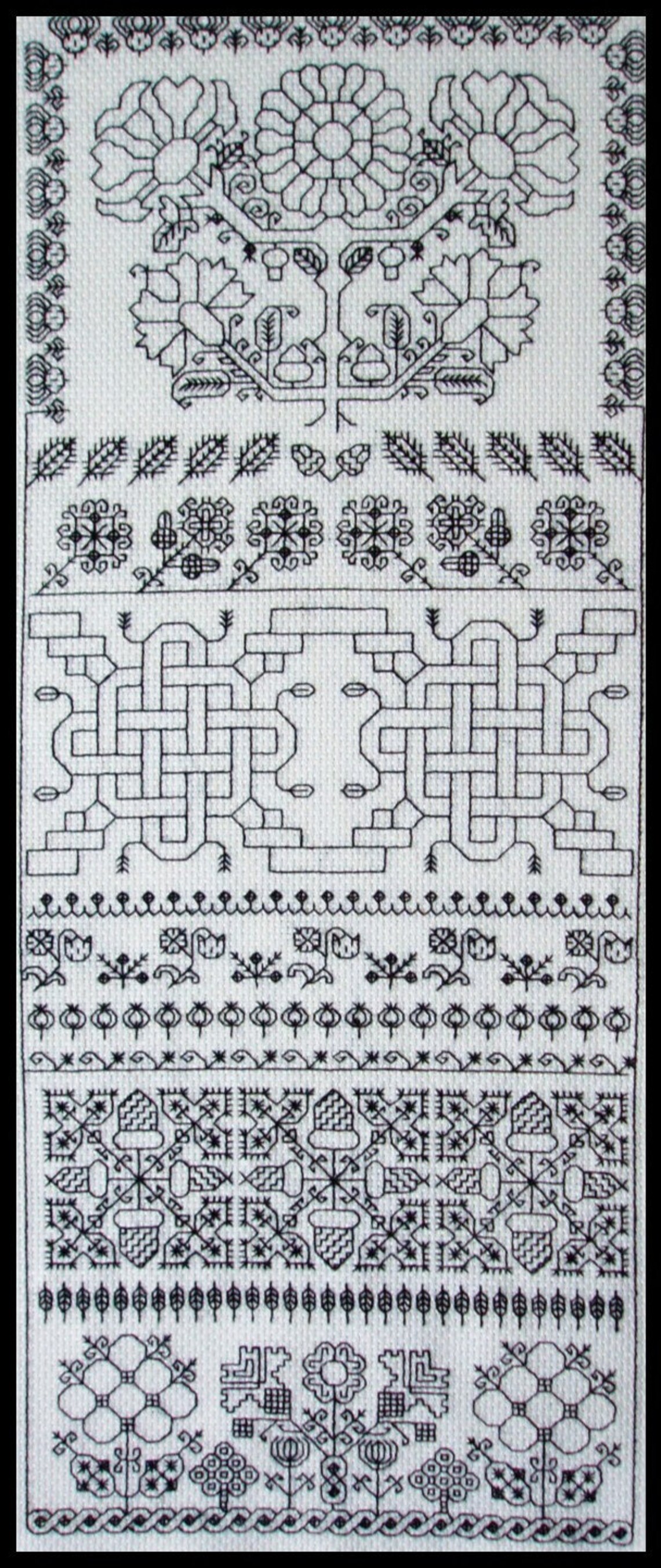 Blackwork Sampler Pattern/chart Using Original 16th Century Onwards ...