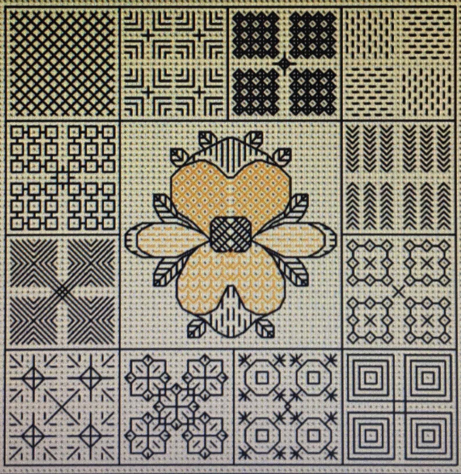 Blackwork Provides Full Colour Charts & Instructions to Sew,information ...