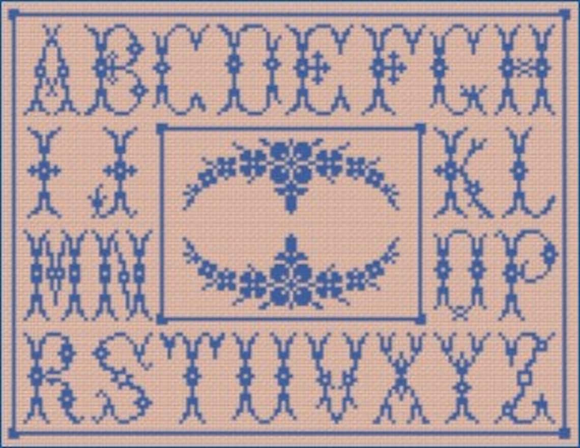 Alphabet Cross Stitch Sampler - Etsy