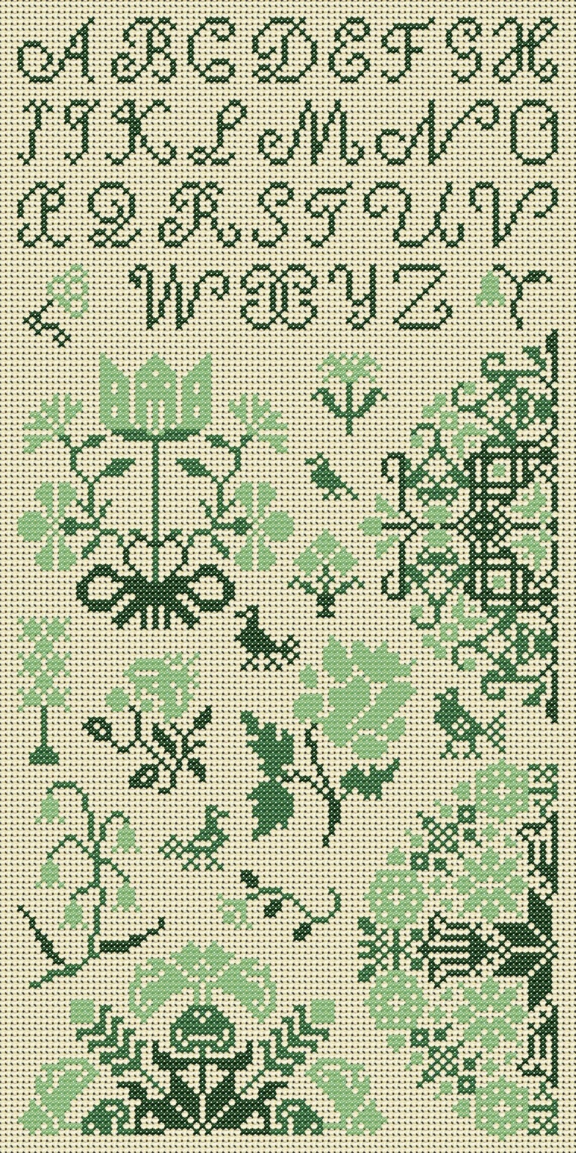 Quaker Cross Stitch Sampler PDF Chart Using Original Quaker Motifs - Etsy