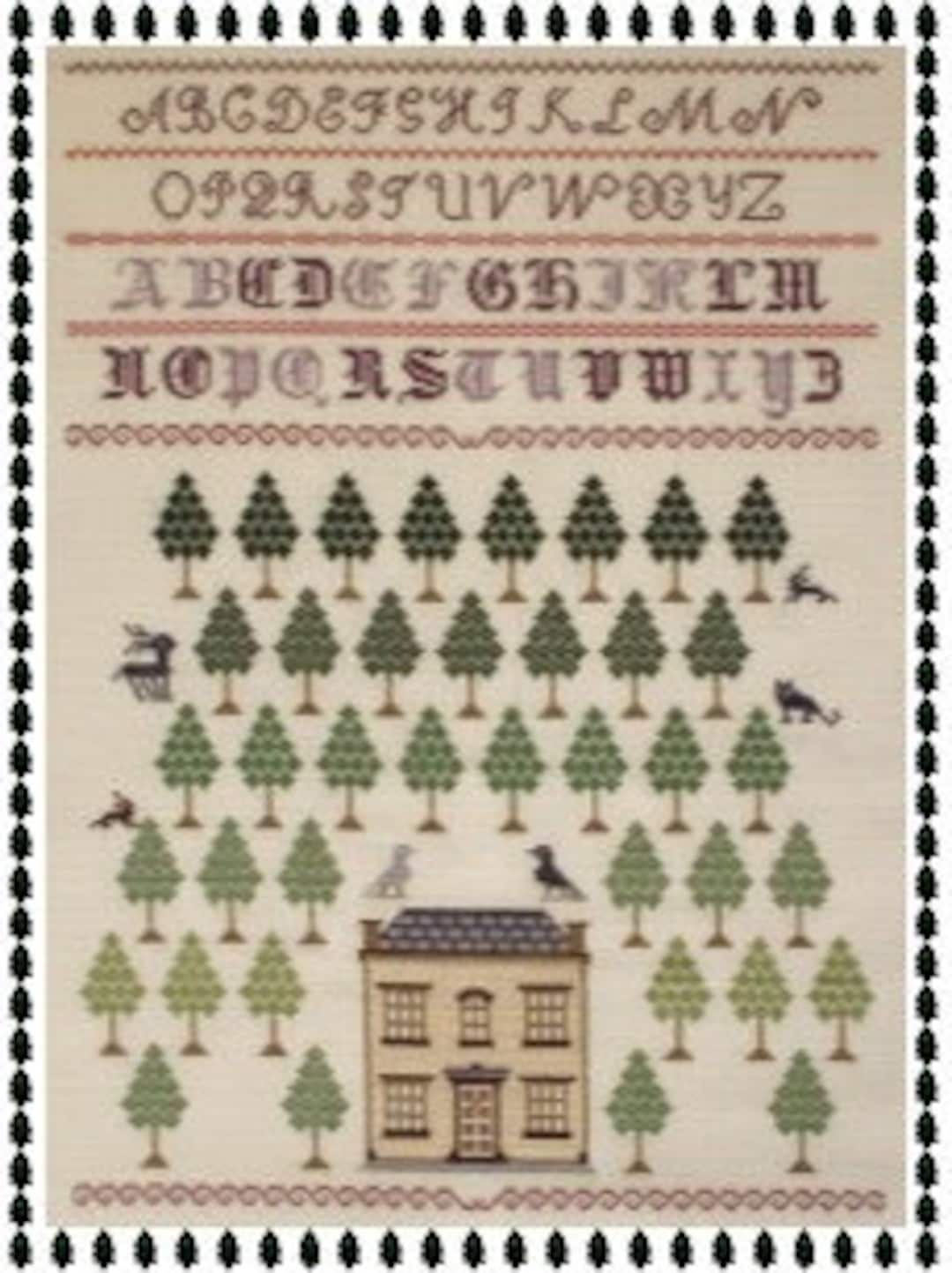 Cross Stitch Sampler Pattern/chart Using Original Antique Motifs and ...