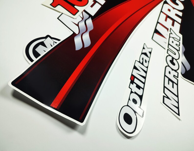 Decal Set for MERCURY Optimax Two Stroke 100 Hp Outboard. Vinyl Kit ...