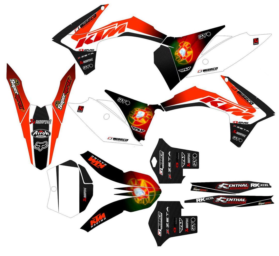 Graphic Vinyl Decal Set for KTM Without Headlights Ktm Sx Sxf Xc XCF ...