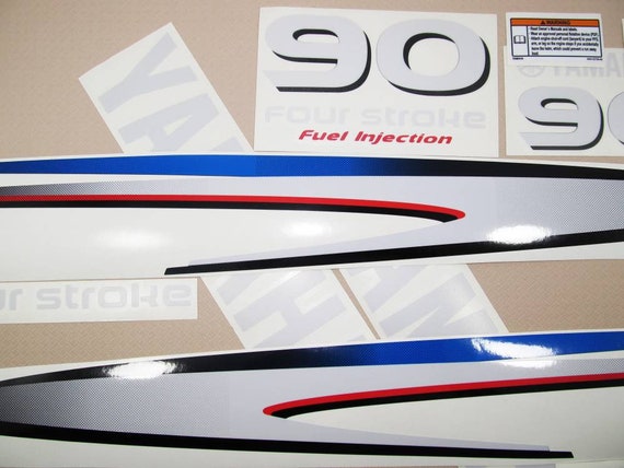 Stickers, Labels & Tags Paper Decal set Yamaha F 90 Outboard Vinyl kit ...