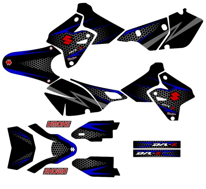 Graphic Vinyl Decal Kit for Suzuki DRZ 400 SM Drz400sm DR-Z Sticker Set ...